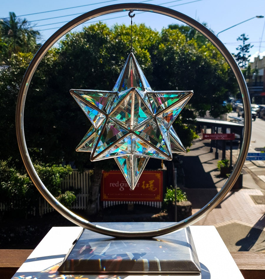Geometric Glass Sculpture - Stellated Dodecahedron - Glass Art – Zakay ...